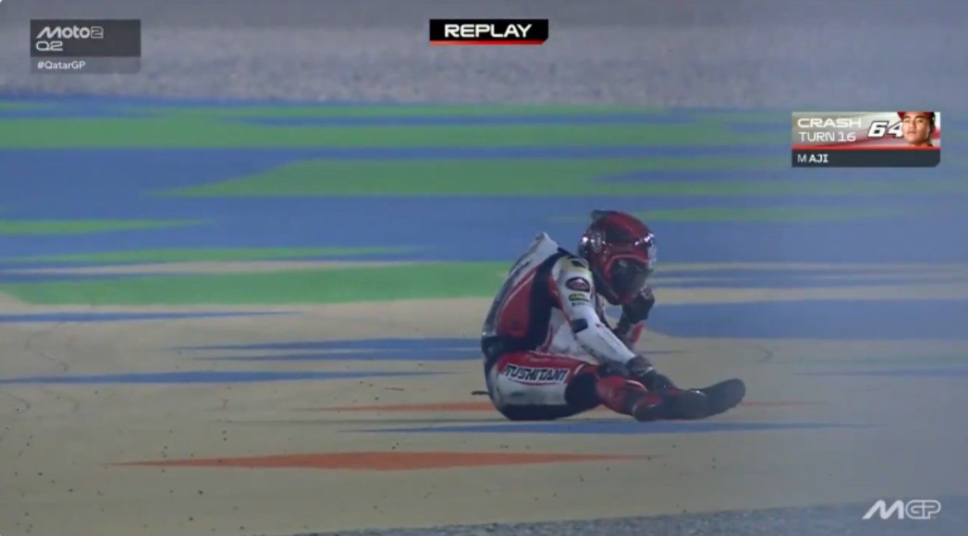 Update Kondisi Mario Aji usai Kecelakaan di Sesi Kualifikasi Moto2 GP Qatar